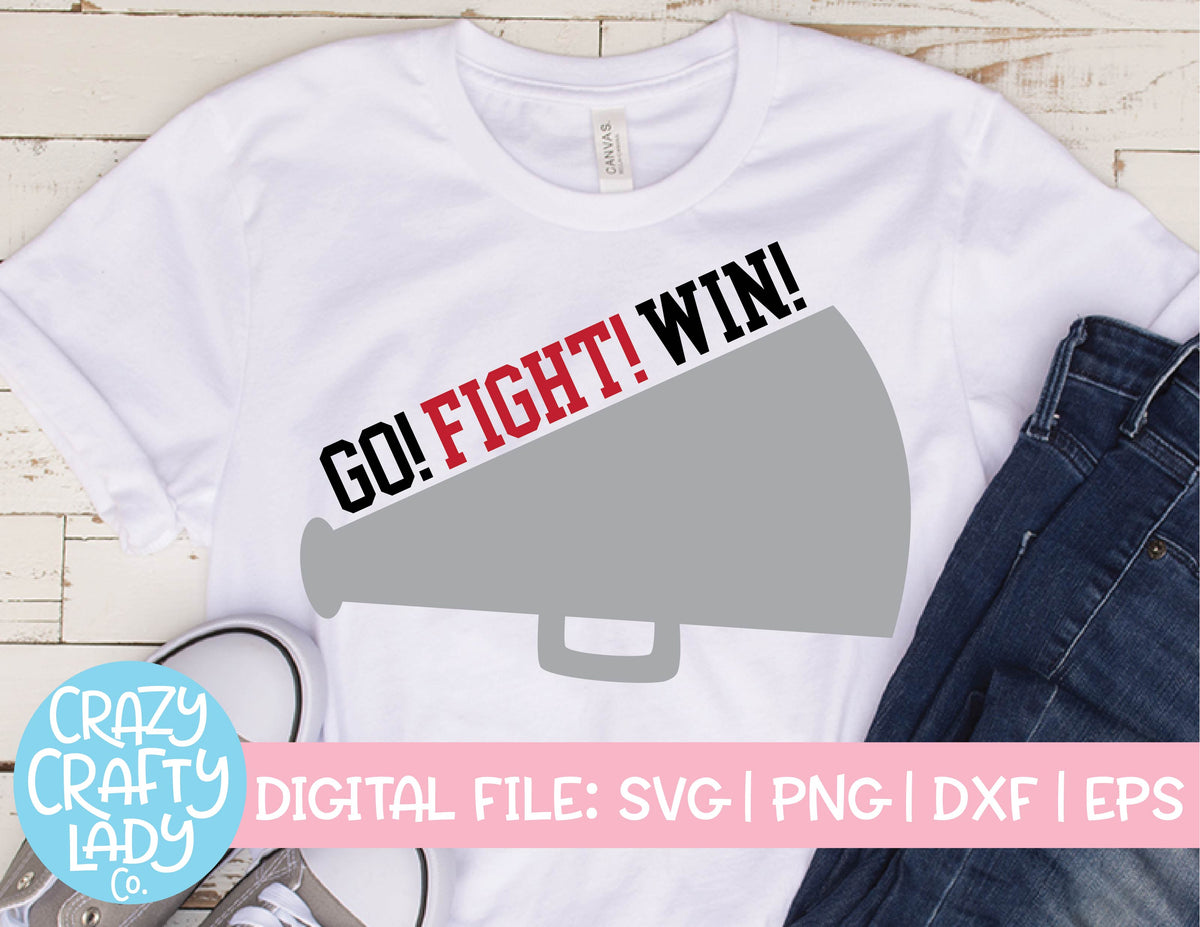 Go Fight Win SVG Cut File – Crazy Crafty Lady Co.
