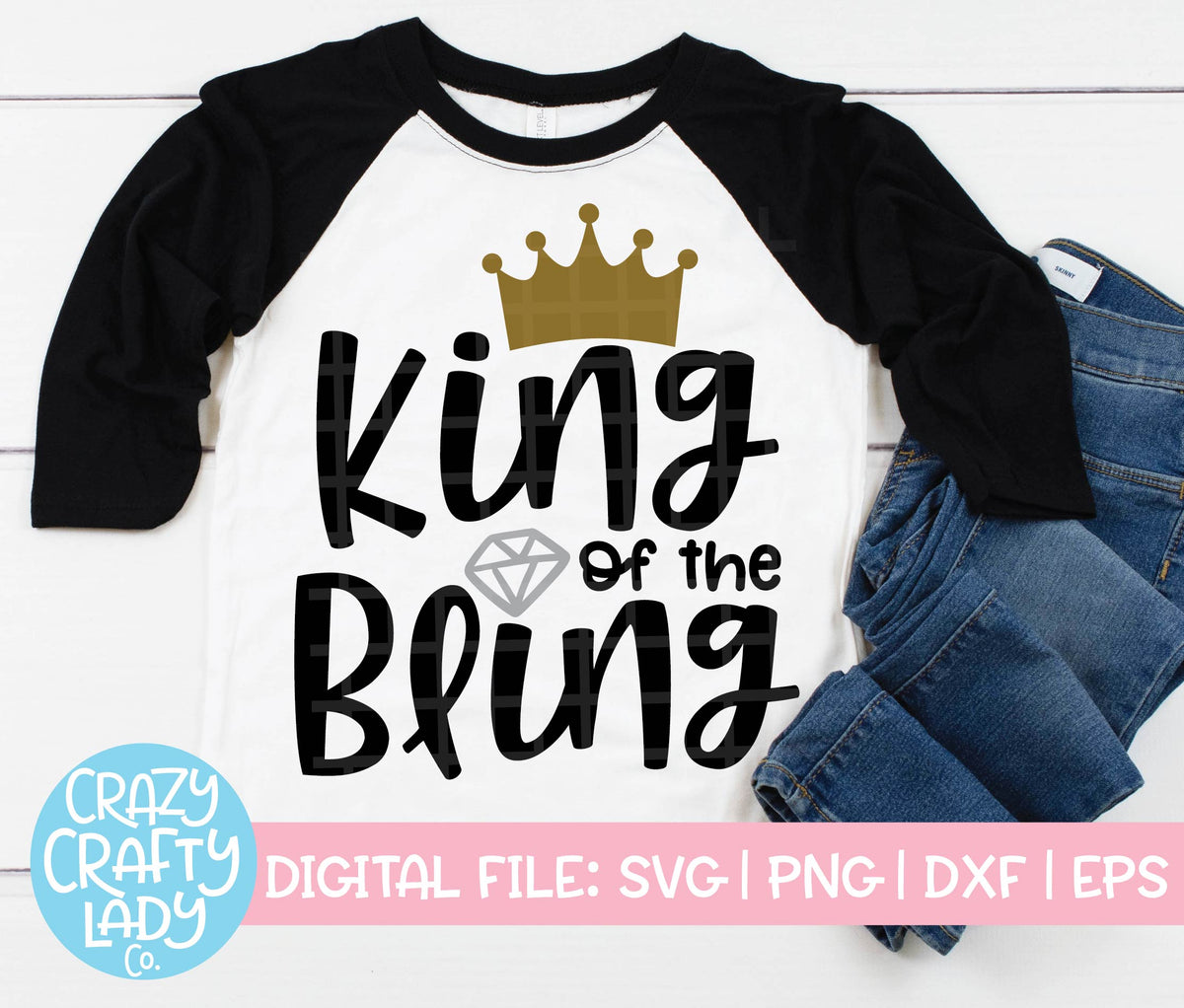 King of the Bling SVG Cut File – Crazy Crafty Lady Co.