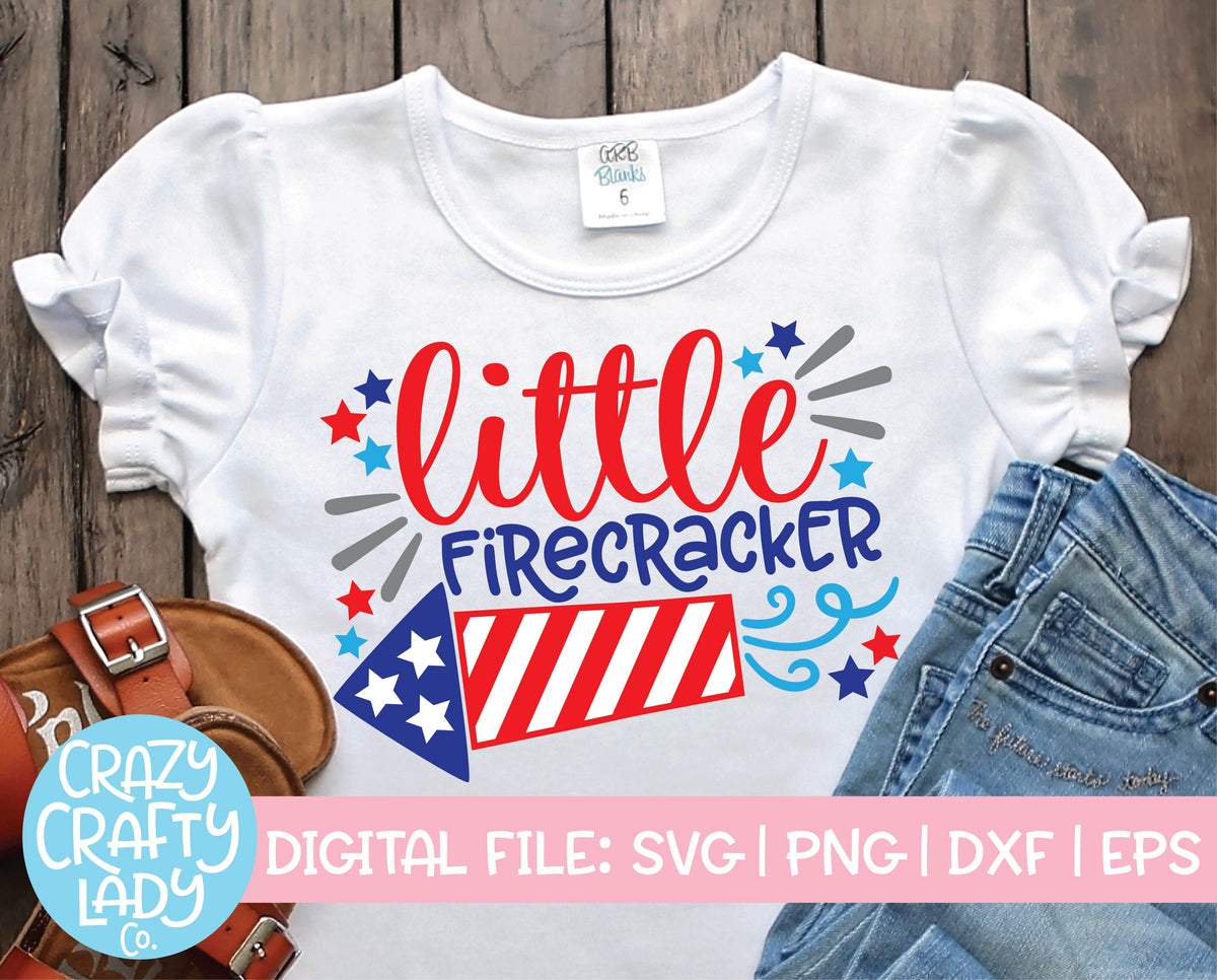 Little Firecracker SVG Cut File – Crazy Crafty Lady Co.